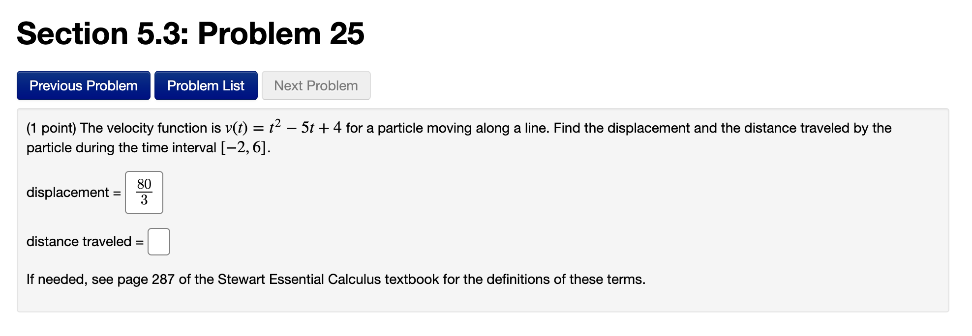 Solved Section 5.3: Problem 25 Previous Problem Problem List | Chegg.com