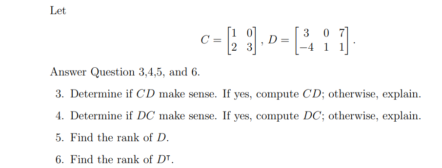 Solved LetC=[1023],D=[307-411].Answer Question 3,4,5, ﻿and | Chegg.com