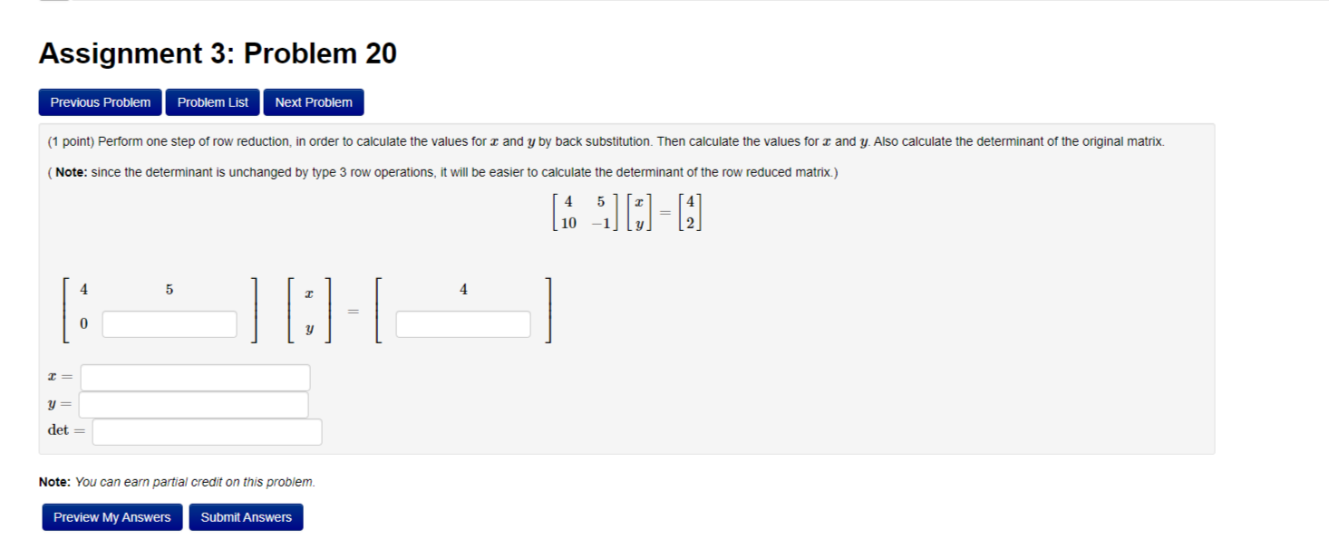 Solved Assignment 3: Problem 20 Previous Problem Problem | Chegg.com
