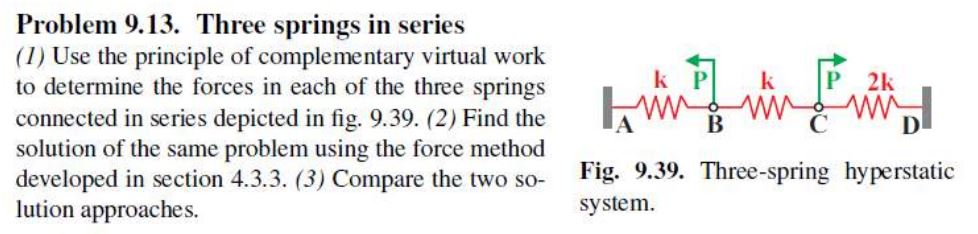 Problem 9.13. Three springs in series (1) Use the | Chegg.com
