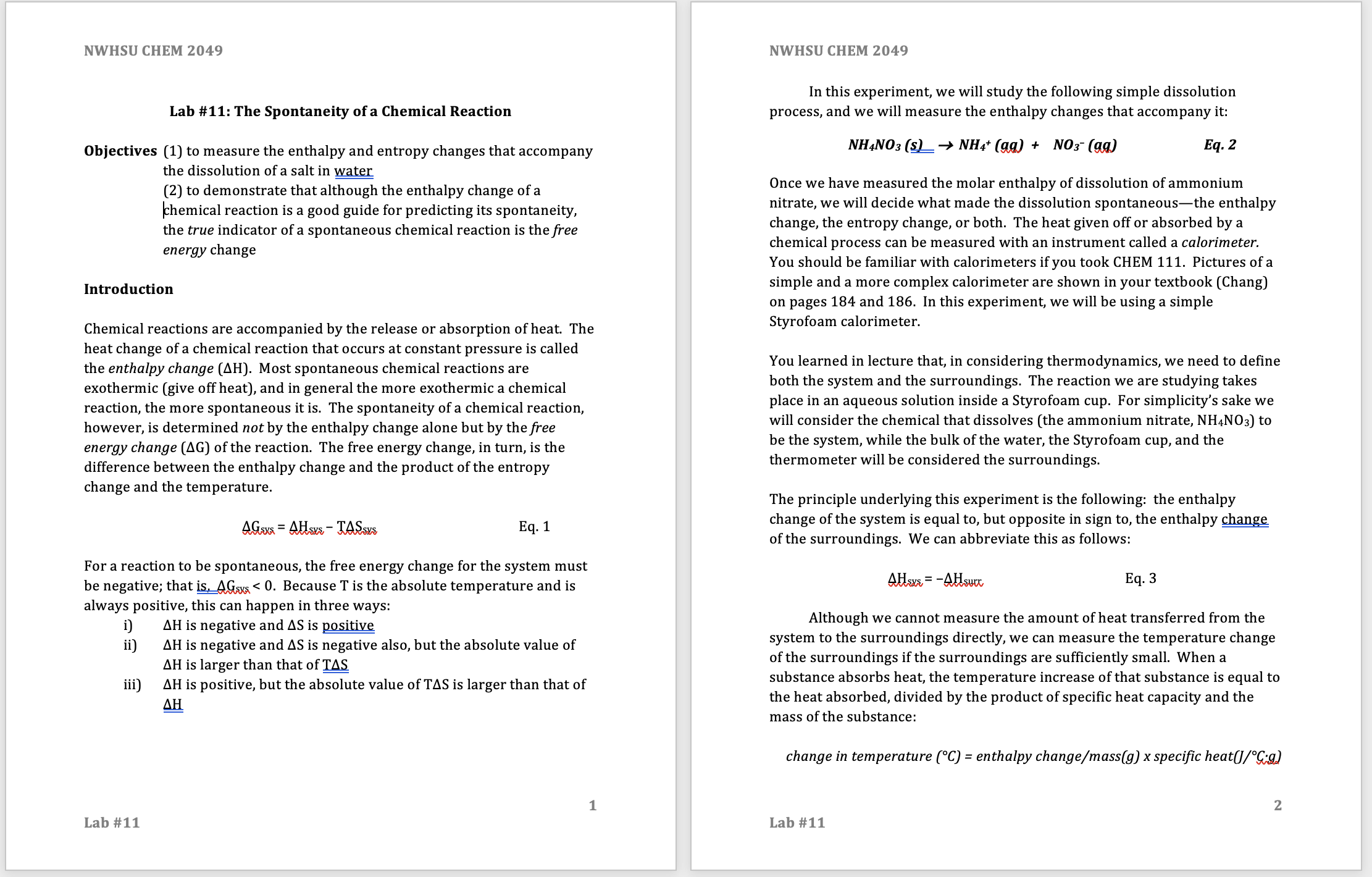 Solved \r\n\r\nNWHSU CHEM 2049 Lab \\#11 Data Sheet Name | Chegg.com