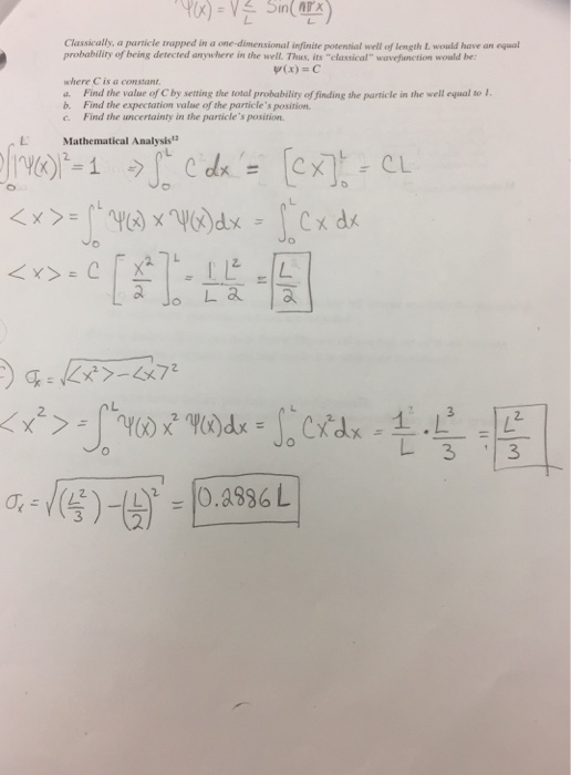 Solved Classically A Particle Trapped In A One Dimensional