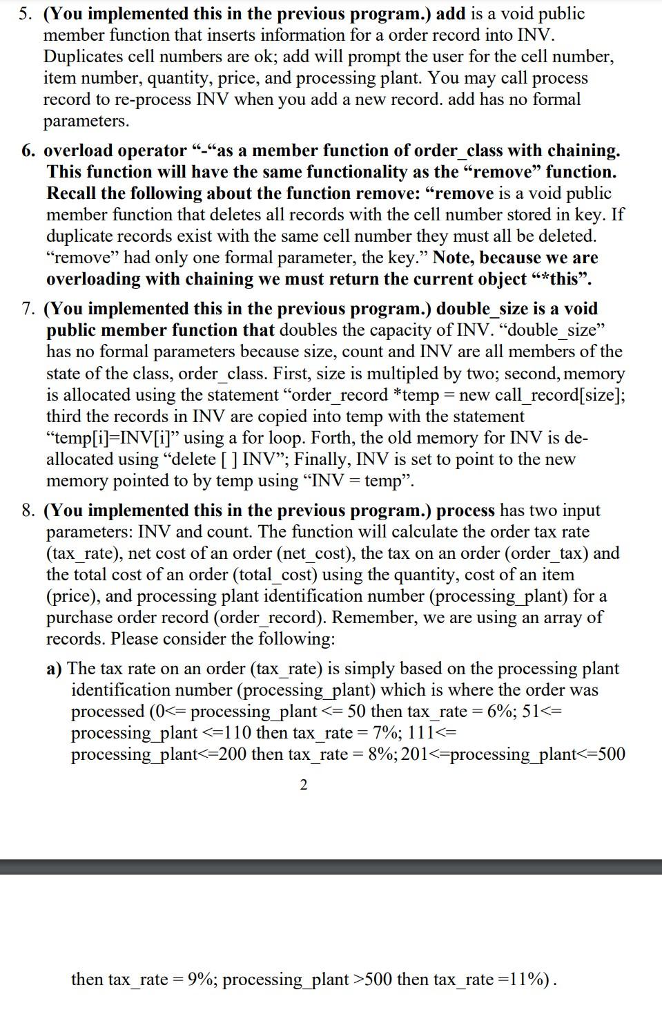 Solved C++ Program Skeleton code: | Chegg.com