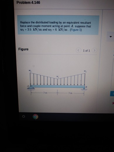 Solved Problem 4.146 Replace the distributed loading by an | Chegg.com