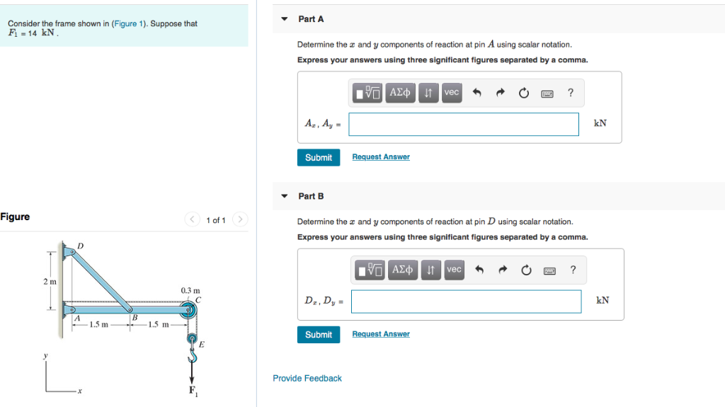 Solved Part A Consider the frame shown in (Figure 1). | Chegg.com