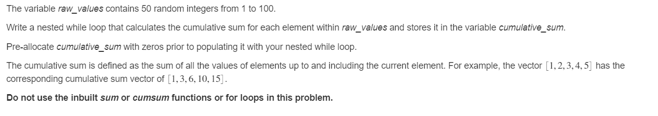 Solved Matlab Question Only Use While Loop And No Inbuilt 3011