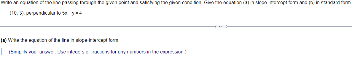 Solved Write an equation of the line passing through the | Chegg.com