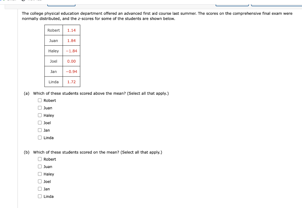 Solved chapt 6 The college physical education department | Chegg.com