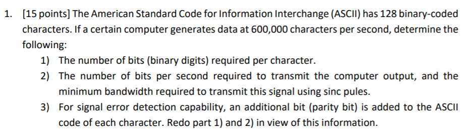 Solved [15 points] The American Standard Code for | Chegg.com