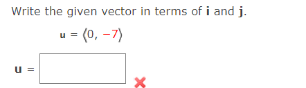 Solved Write the given vector in terms of \\( \\mathbf{i} | Chegg.com