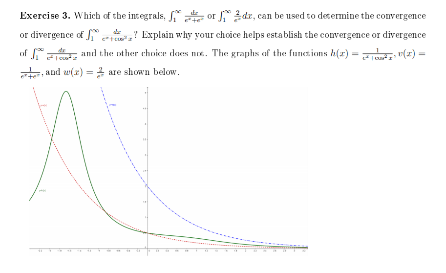 Solved Exercise 3. Which of the integrals, Si or * Ždır, can | Chegg.com