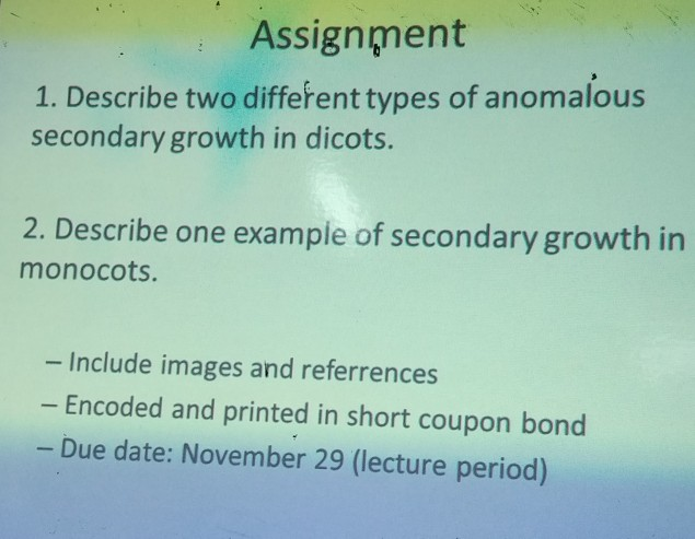 Solved Assignment 1. Describe two different types of | Chegg.com