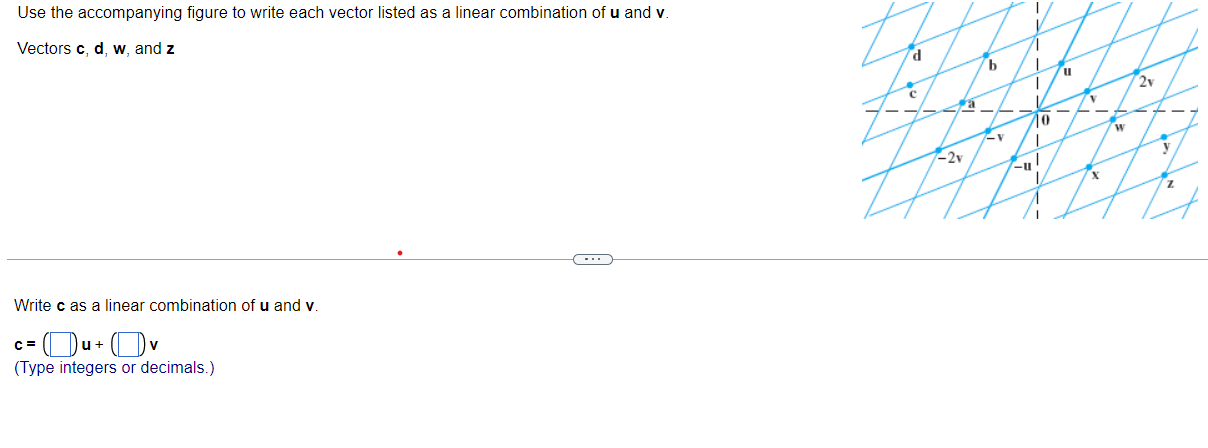 Solved Use The Accompanying Figure To Write Each Vector