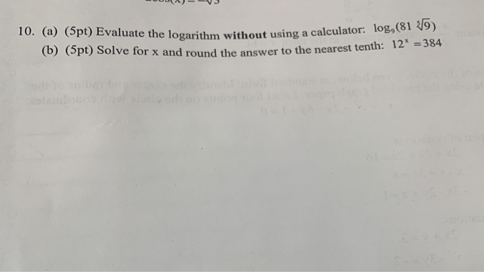 Solved Evaluate the logarithm without using a calculator: | Chegg.com