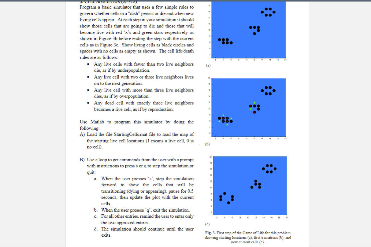 Solved 3. CELL SIMULATOR (113 (39719) Program a basic | Chegg.com