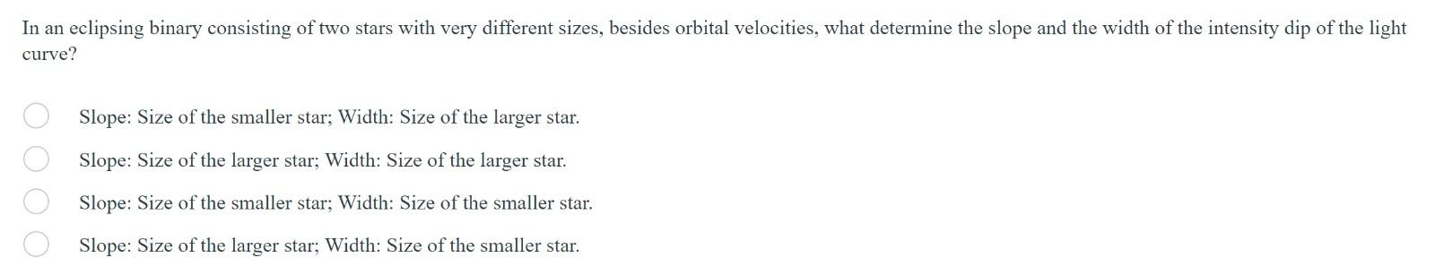 Solved In an eclipsing binary consisting of two stars with | Chegg.com