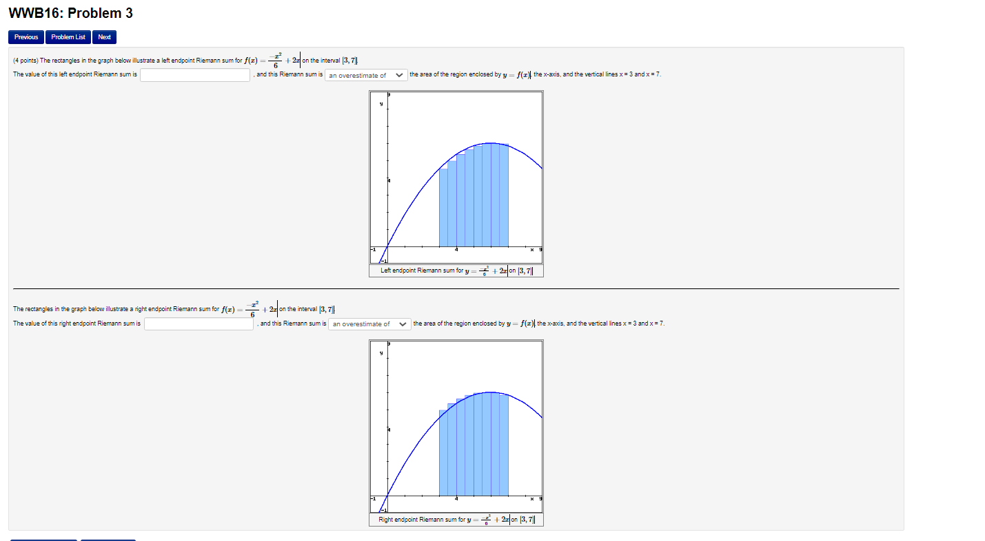 Solved WWB16: Problem 3 Previous Problemn List Next (4 | Chegg.com