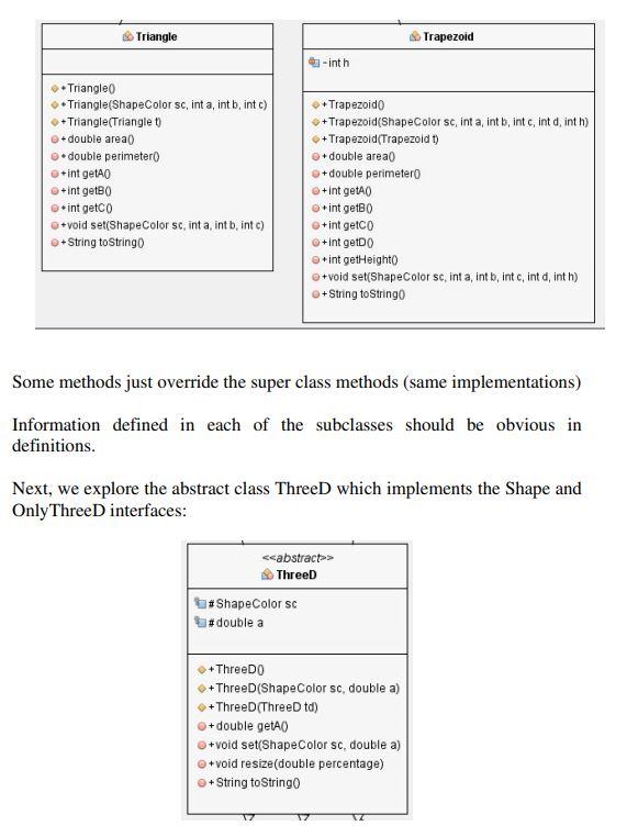 Solved Practice java programming with inheritance and | Chegg.com