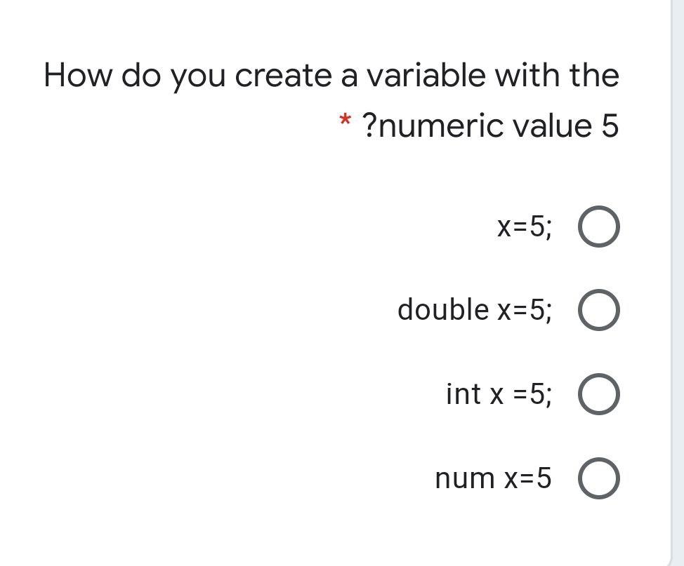 Solved How Do You Create A Variable With The numeric Value Chegg