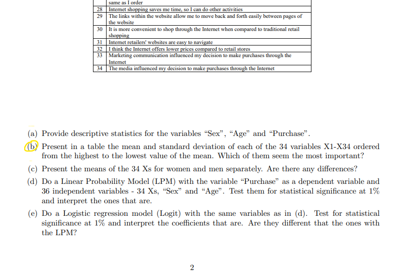 Solved Hii, I want to sort the variables from the highest to | Chegg.com