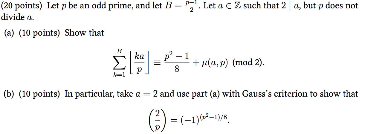 Solved (a,p) = = number of integers in the list a, 2a, 3a, | Chegg.com