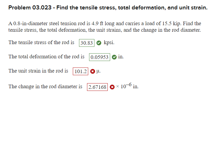 Solved Problem 03.023 - Find the tensile stress, total | Chegg.com