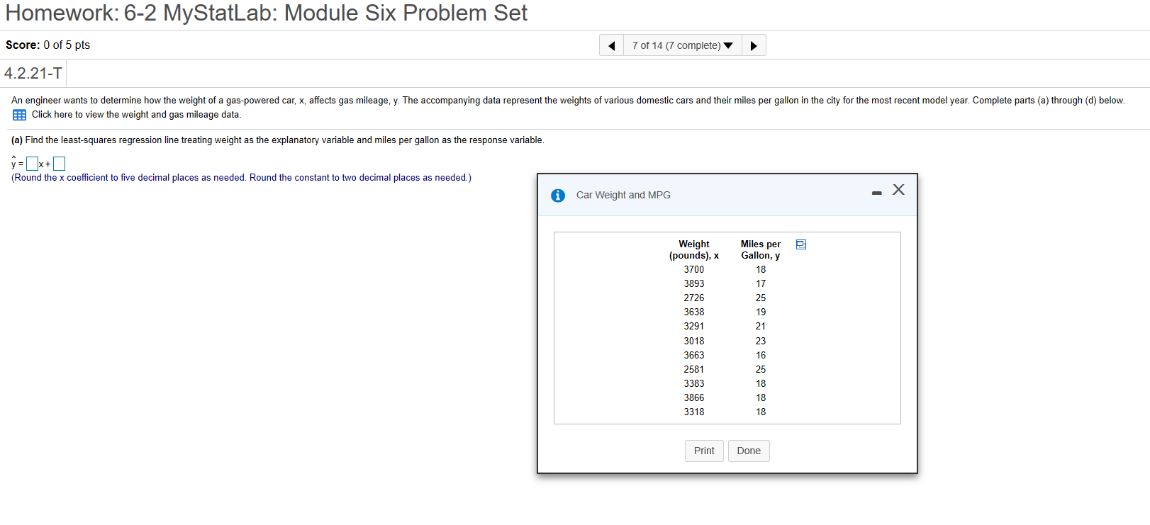 Solved Homework: 6-2 MyStatLab: Module Six Problem Set | Chegg.com