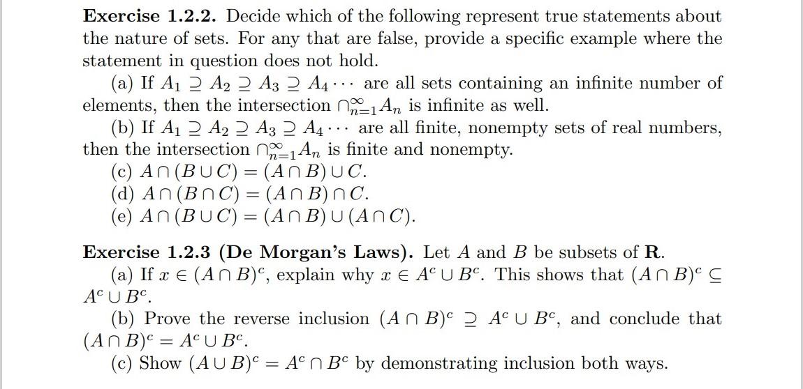 Solved For this exercise, assume Exercise 1.2.3 has been | Chegg.com