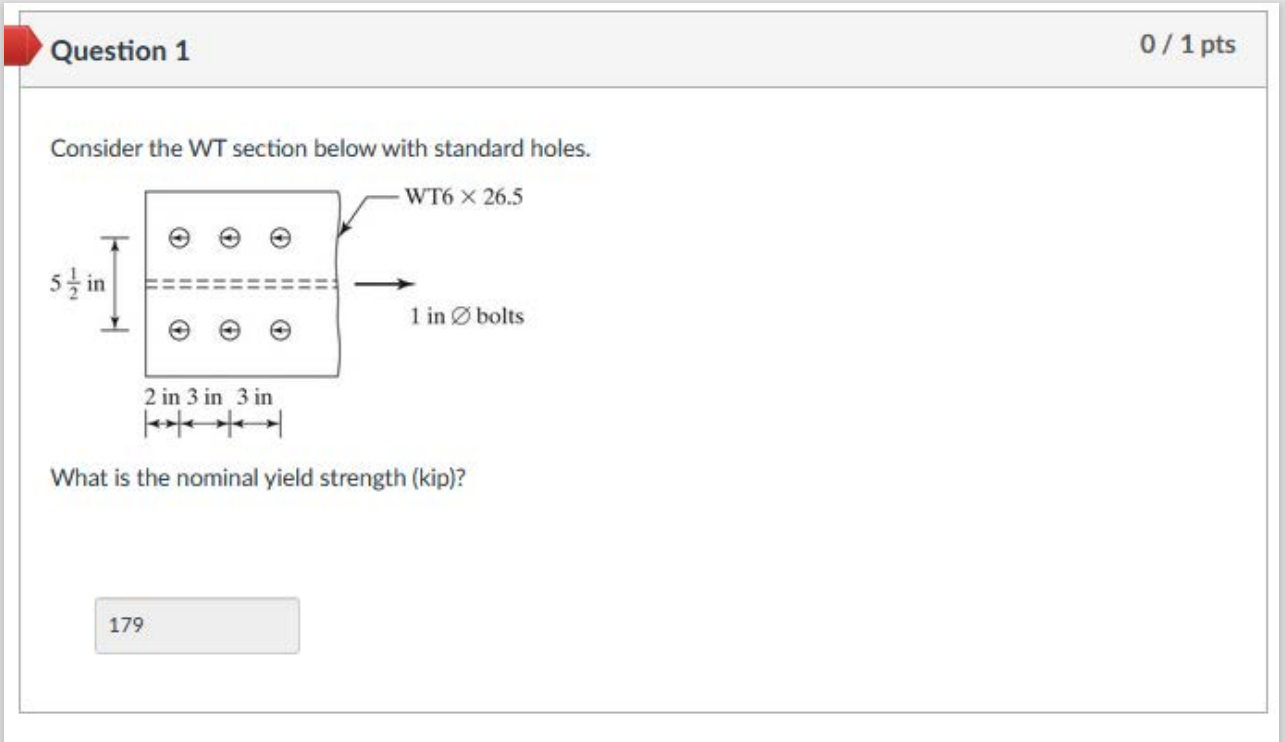 Solved Question 1 0/1 pts Consider the WT section below with | Chegg.com