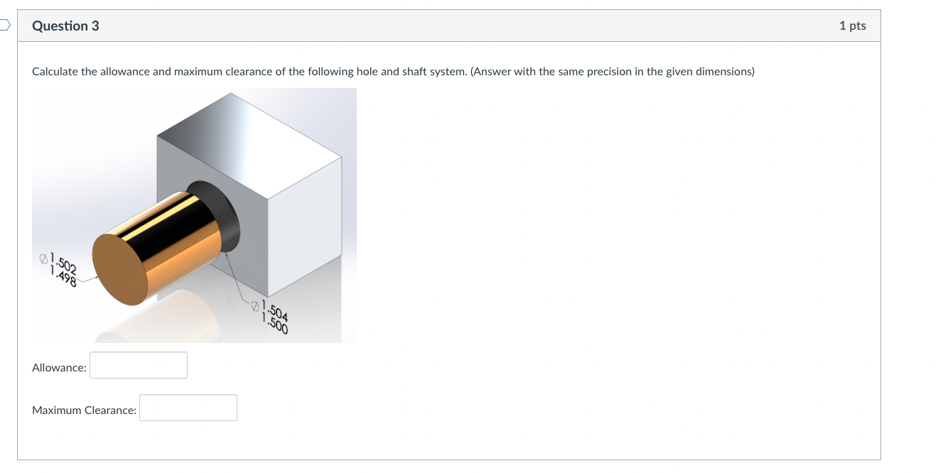 Solved Calculate the allowance and maximum clearance of the | Chegg.com