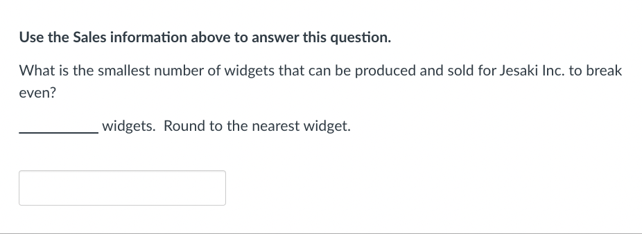 Solved Widget Sales Jesaki Inc. is trying to enter the | Chegg.com