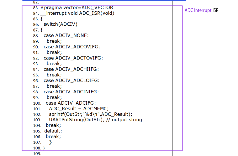 Solved Adc Interrupt Isr 88 89 91 94 182 183 Pragma