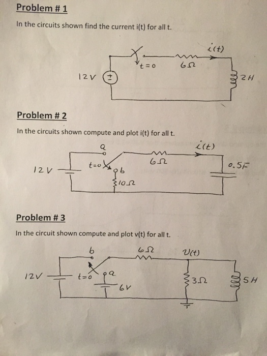 Solved Problem # 1 In the circuits shown find the current | Chegg.com