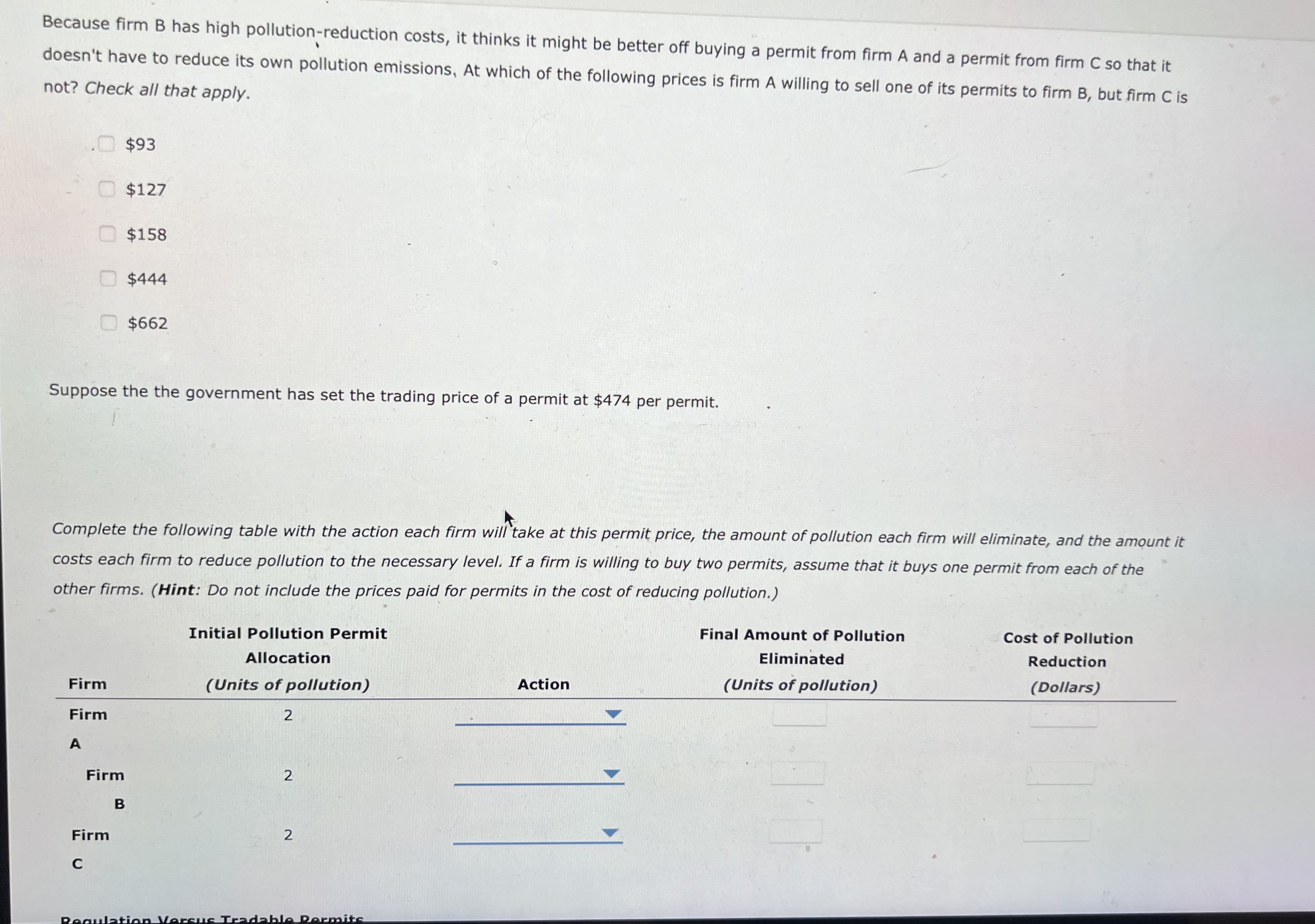 Solved 5. Correcting for negative externalities - Regulation | Chegg.com