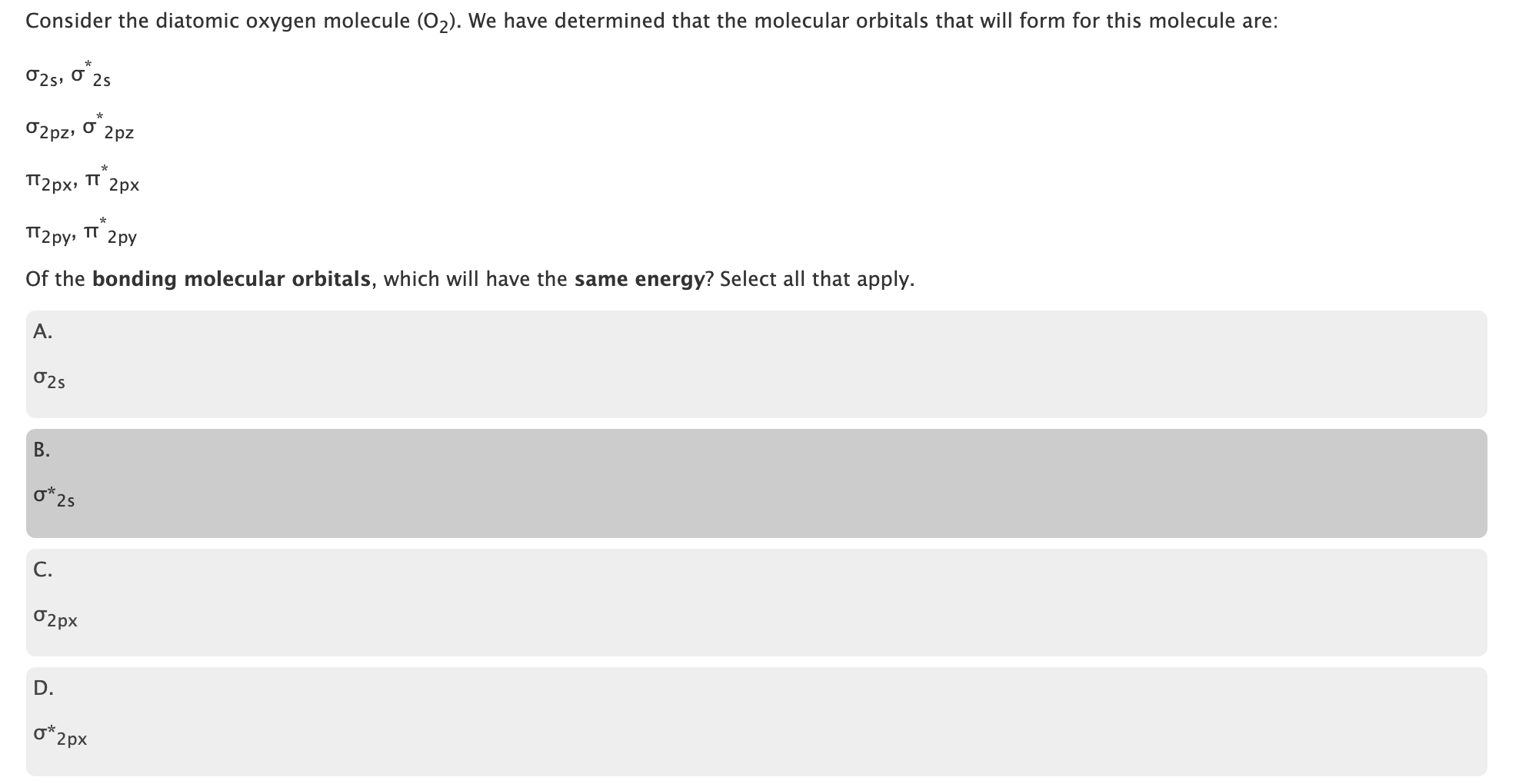 Consider the diatomic oxygen molecule (O2). We have | Chegg.com