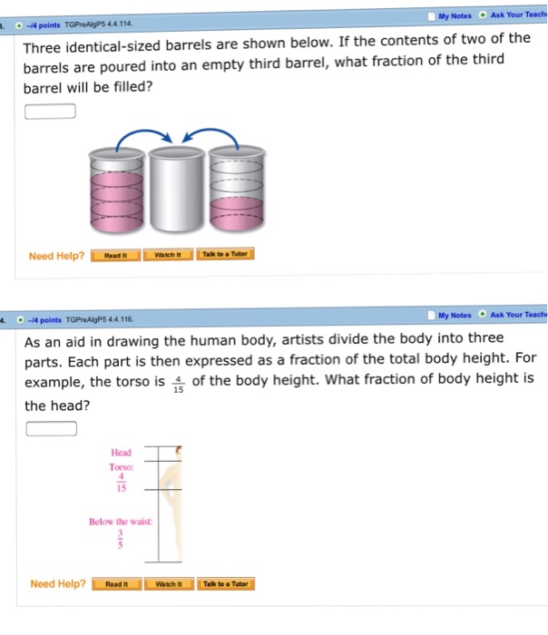 Solved Three identical-sized barrels are shown below. If the | Chegg.com