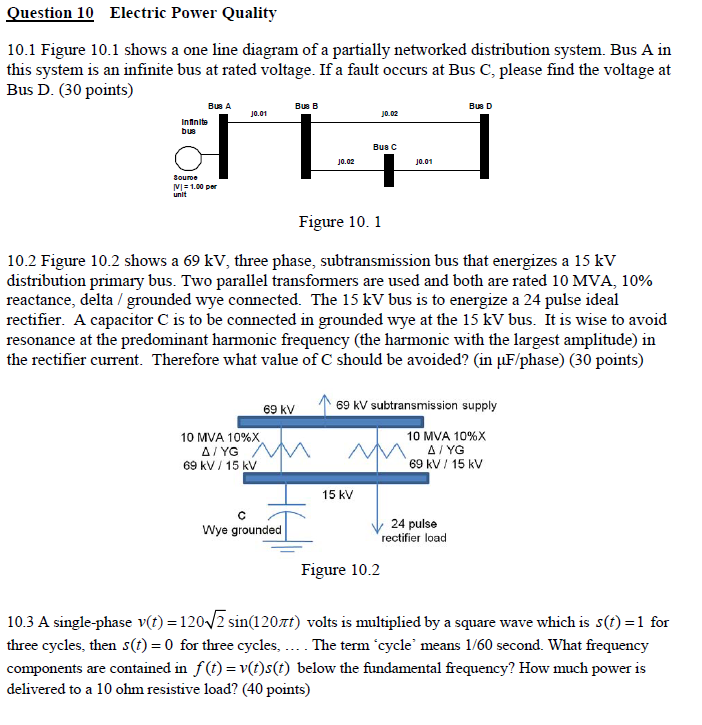 Question 10 Electric Power Quality 10.1 Figure 10.1 | Chegg.com