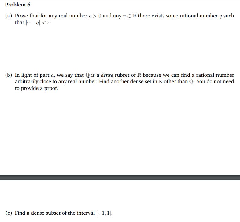 Solved (a) Prove that for any real number ϵ>0 and any r∈R | Chegg.com