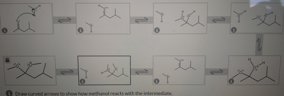 Solved スタートー Draw curved arrows to show how methanol reacts | Chegg.com