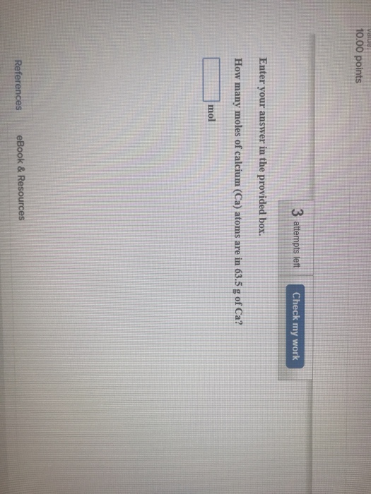 Solved 10.00 points 3 attempts left Check my work Enter your | Chegg.com Solved 10.00 points 3 attempts left Check my work Enter your | Chegg.com