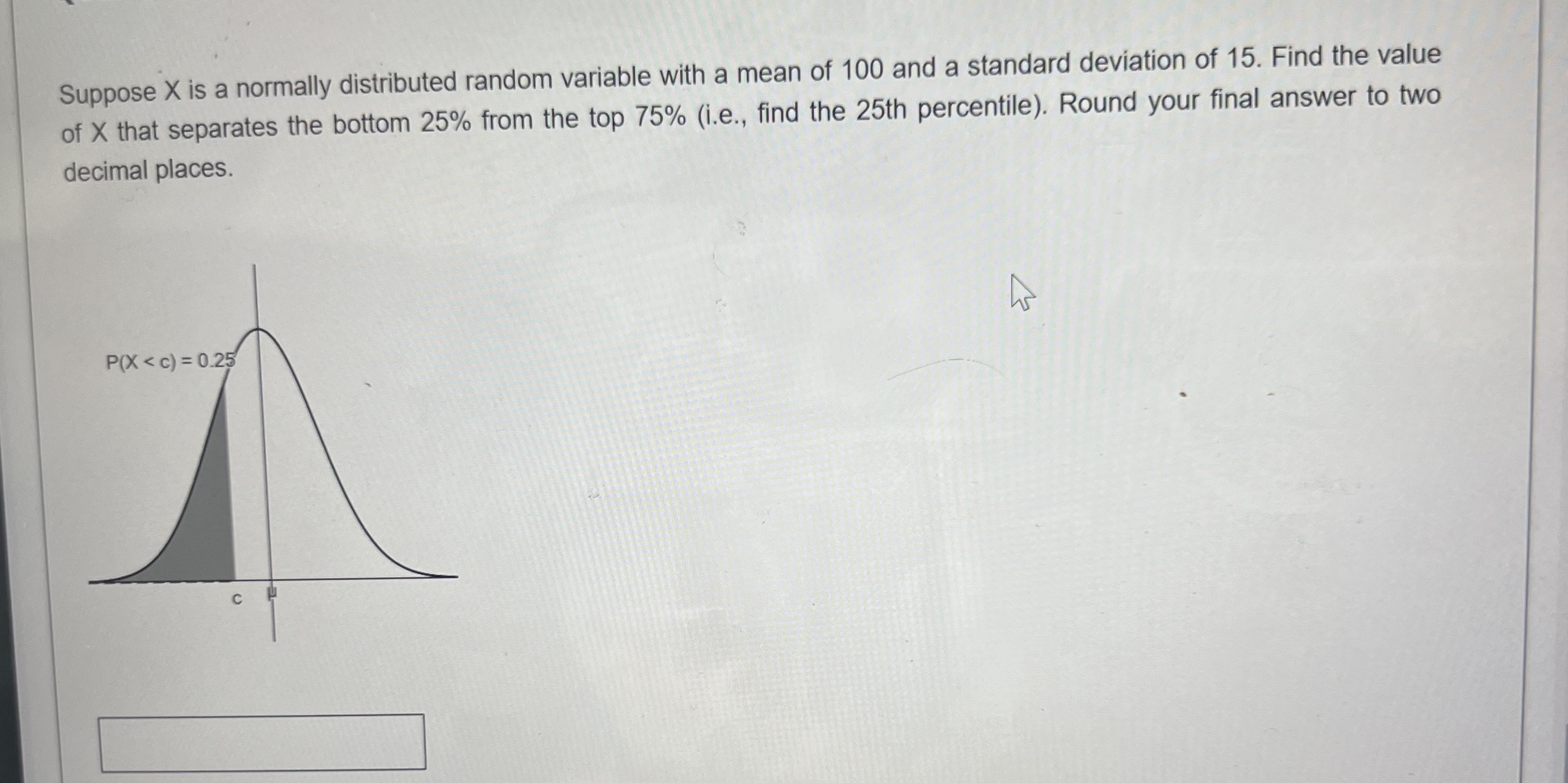 Solved Suppose X is a normally distributed random variable | Chegg.com