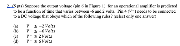 Solved OFFSET NULL 1 8 NC INVERTING INPUT - 2 7 Vt | Chegg.com