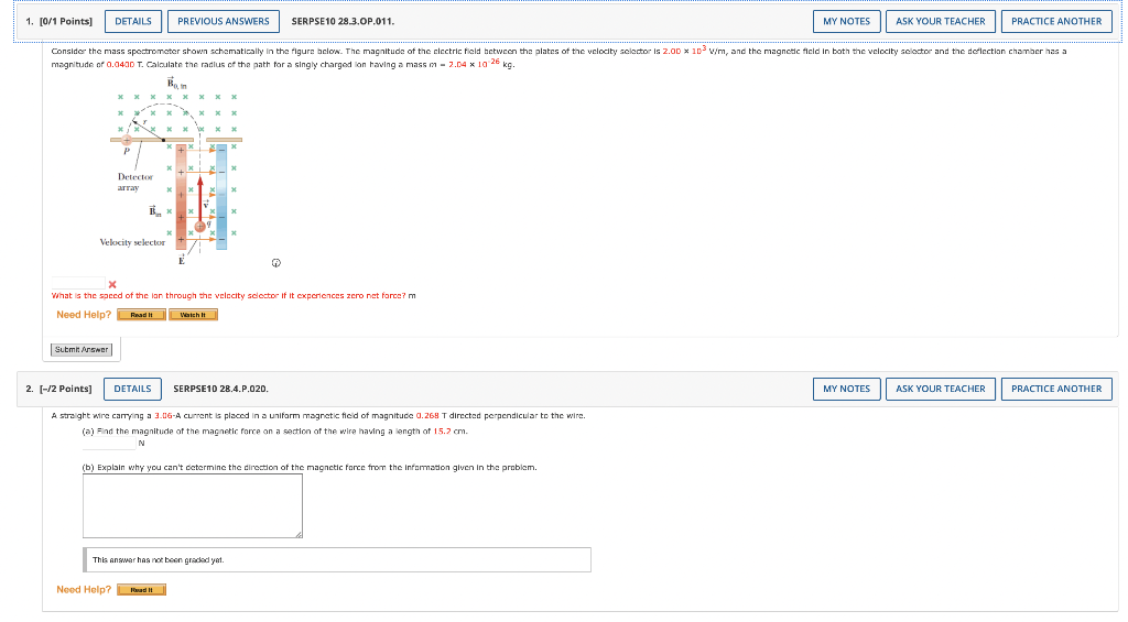 Solved 1. 0/1 Points] DETAILS PREVIOUS ANSWERS SERPSE 10 | Chegg.com
