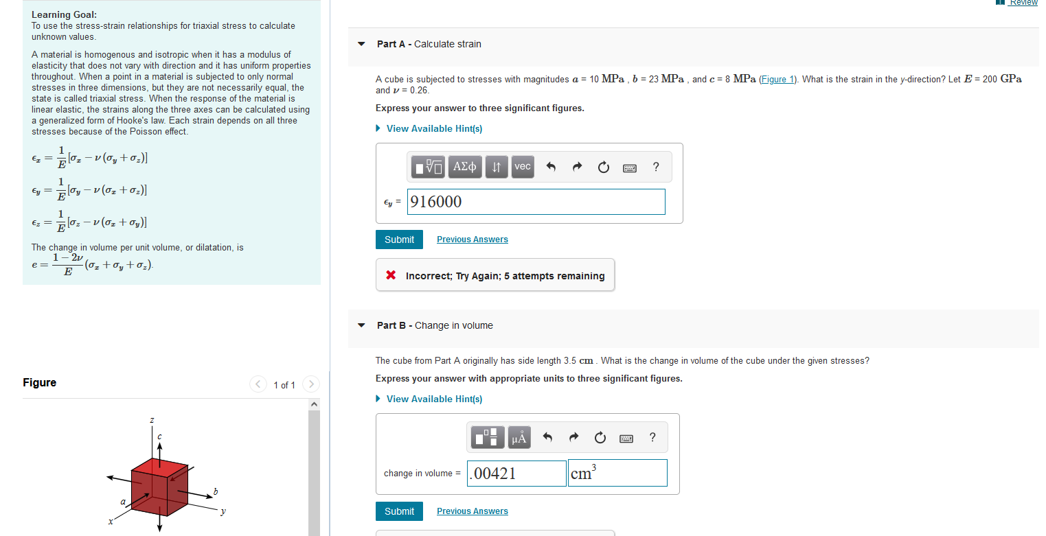 Solved Review Part A - Calculate strain Learning Goal: To | Chegg.com