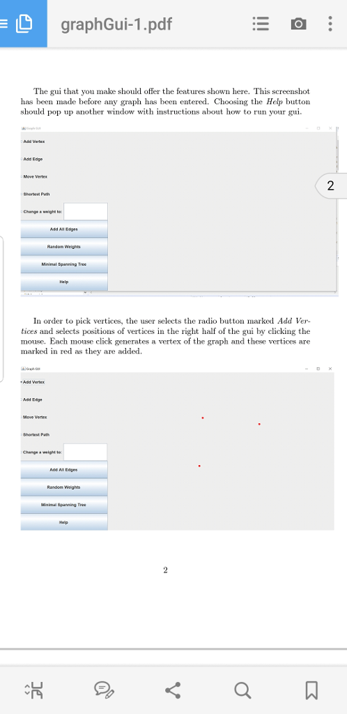 graphGui-1.pdf Spring 2018 CS313 Project | Chegg.com