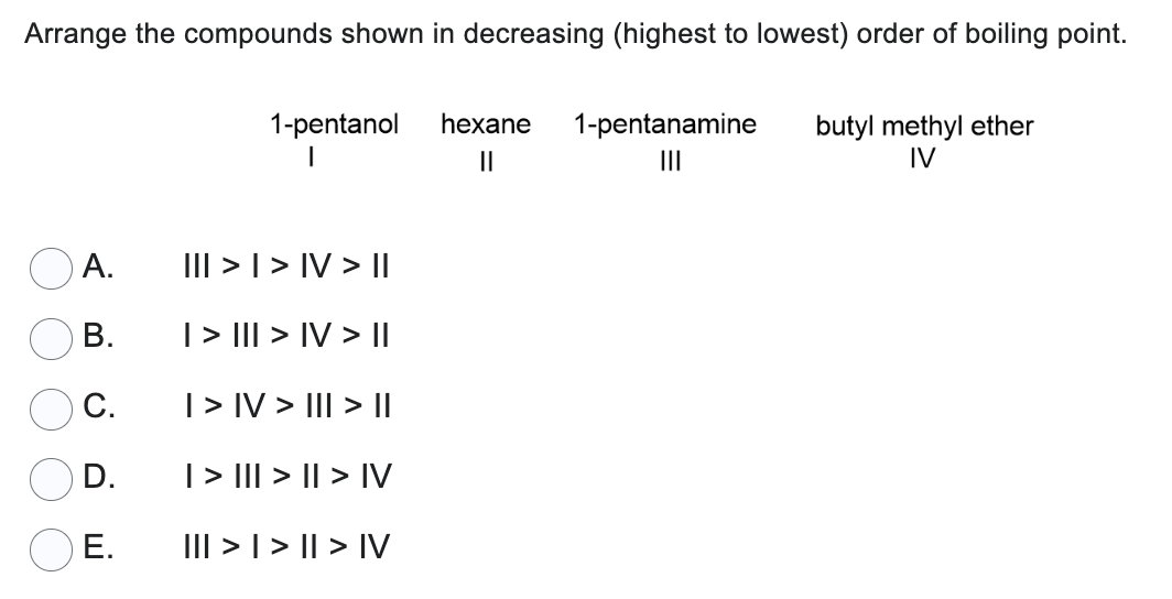 Solved Arrange the compounds shown in decreasing (highest to | Chegg.com