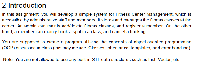 Solved 2 Introduction In this assignment, you will develop a | Chegg.com