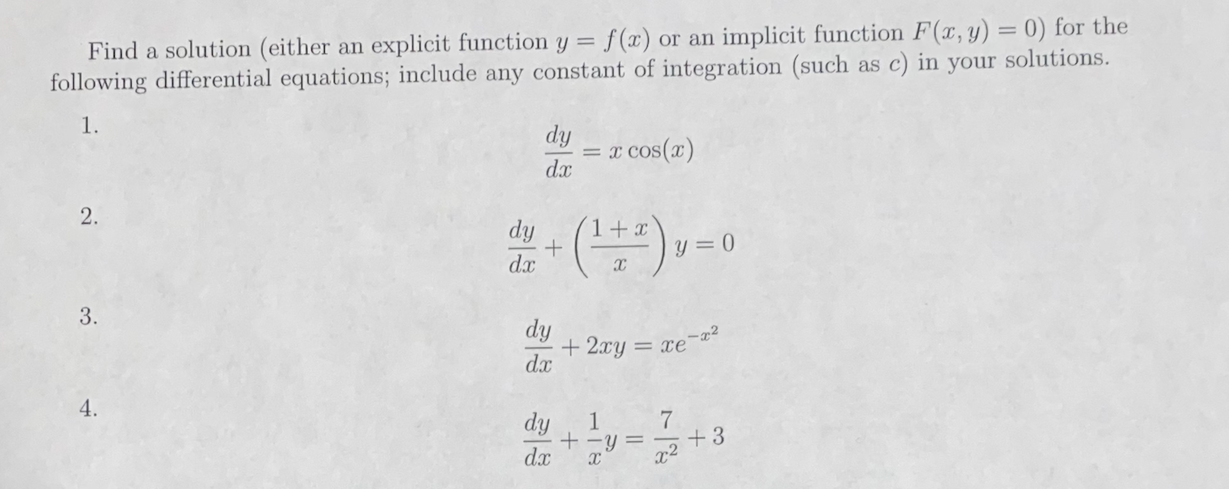 Solved Find a solution (either an explicit function y=f(x) | Chegg.com