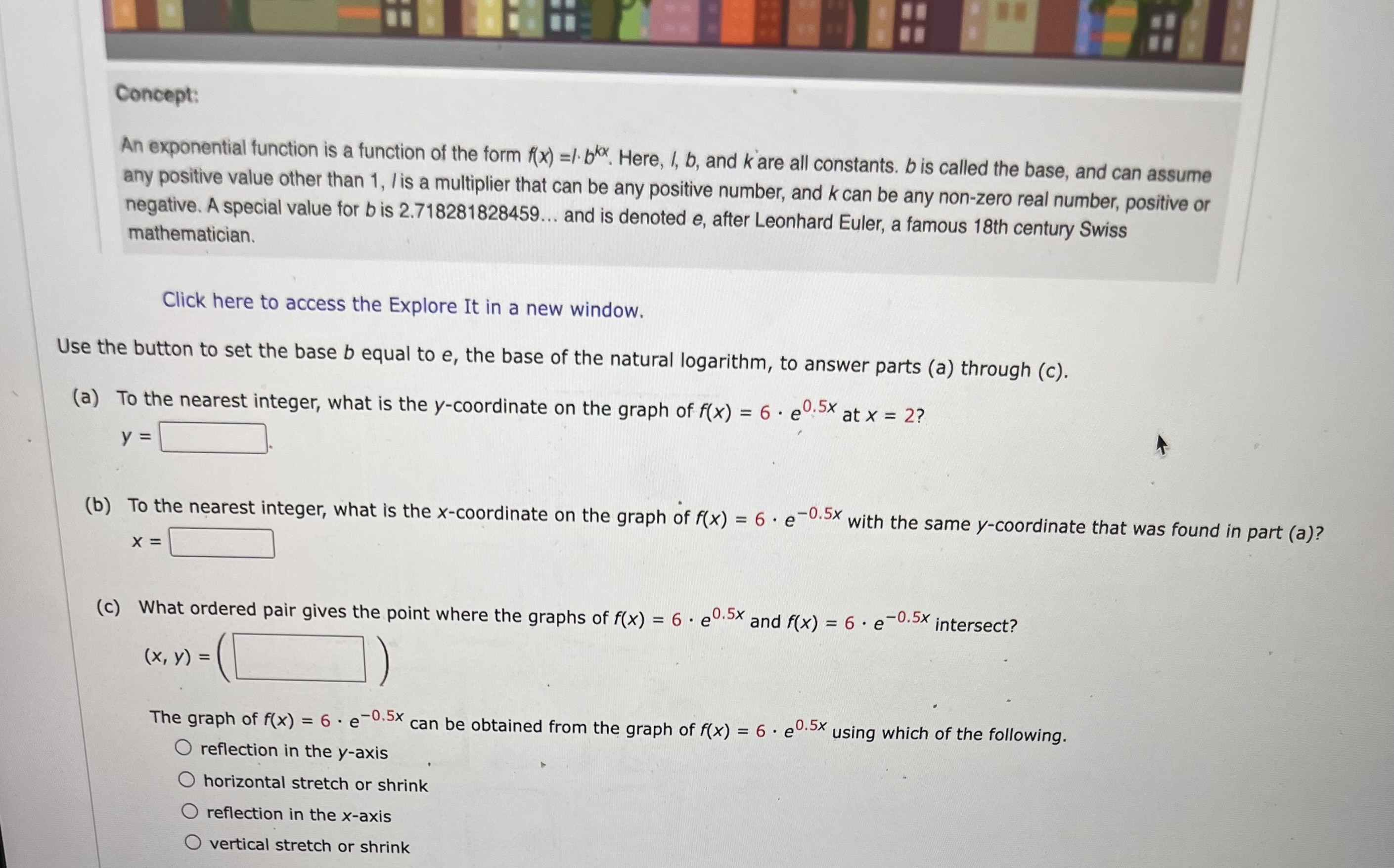 Solved An Exponential Function Is A Function Of The Form 