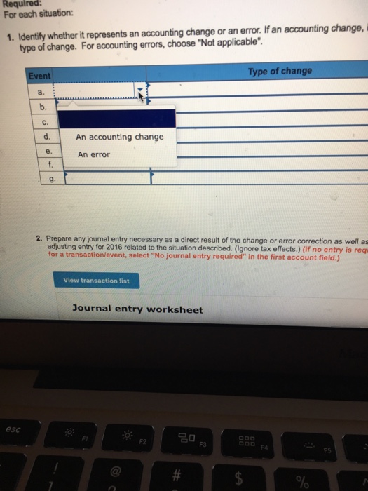 Solved Problem 20-12 Accounting changes and error | Chegg.com